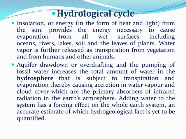 Earth's hydrosphere and water pollution | PPTX