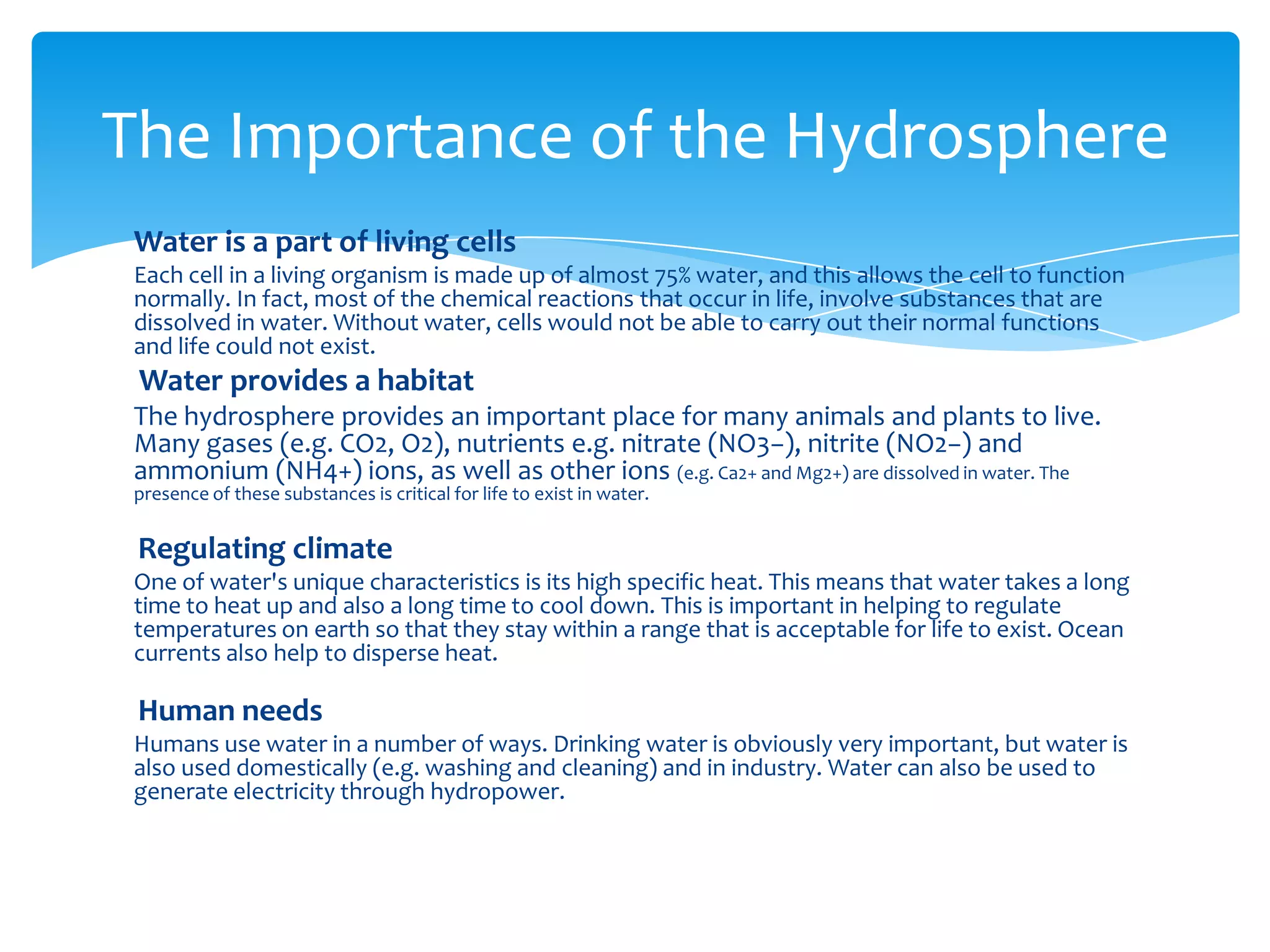 Earth’s hydrosphere | PPT