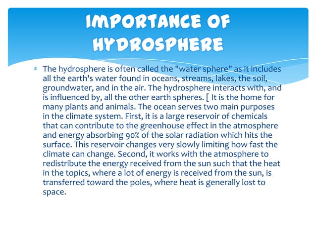 Earth’s hydrosphere | PPT