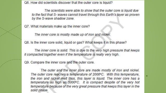 Earths Internal Structure for Grade 10 Learners.pptx | Geology | Science