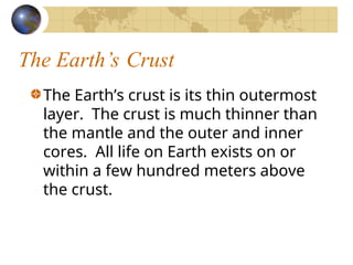 Earth’s Interior structure of earth core crust mantle.ppt