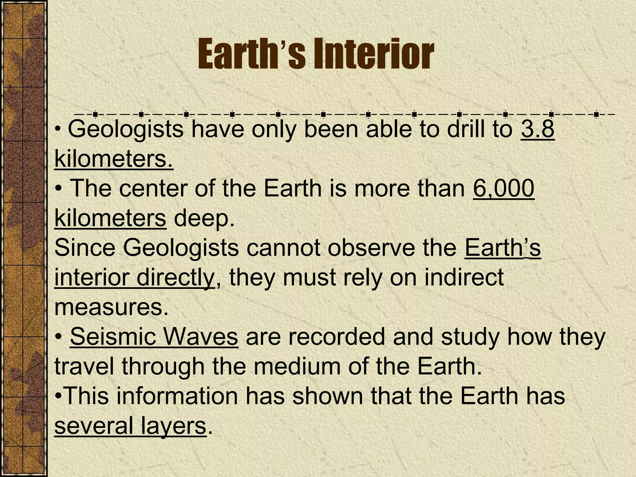 Earth’s interior and pt notes | PPT | Geography | Science