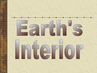 Earth’s interior and pt notes | PPT