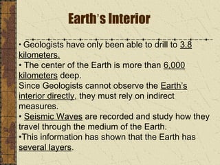 Earth’s interior and pt notes | PPT