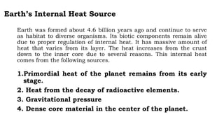 EARTH SCIENCE: EARTH’S INTERNAL HEAT SOURCES.pptx