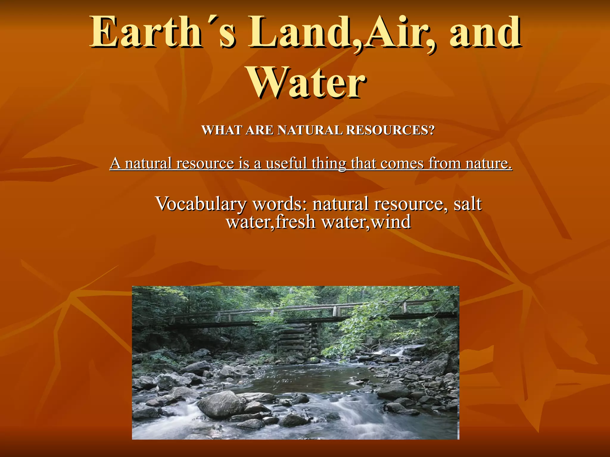 Earth´S Land,Air, And Water | PPT