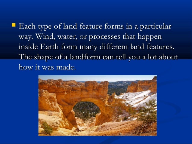 Earth’s land features