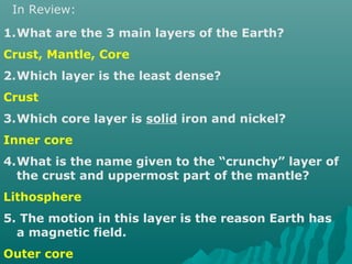 Earth’s layers | PPT