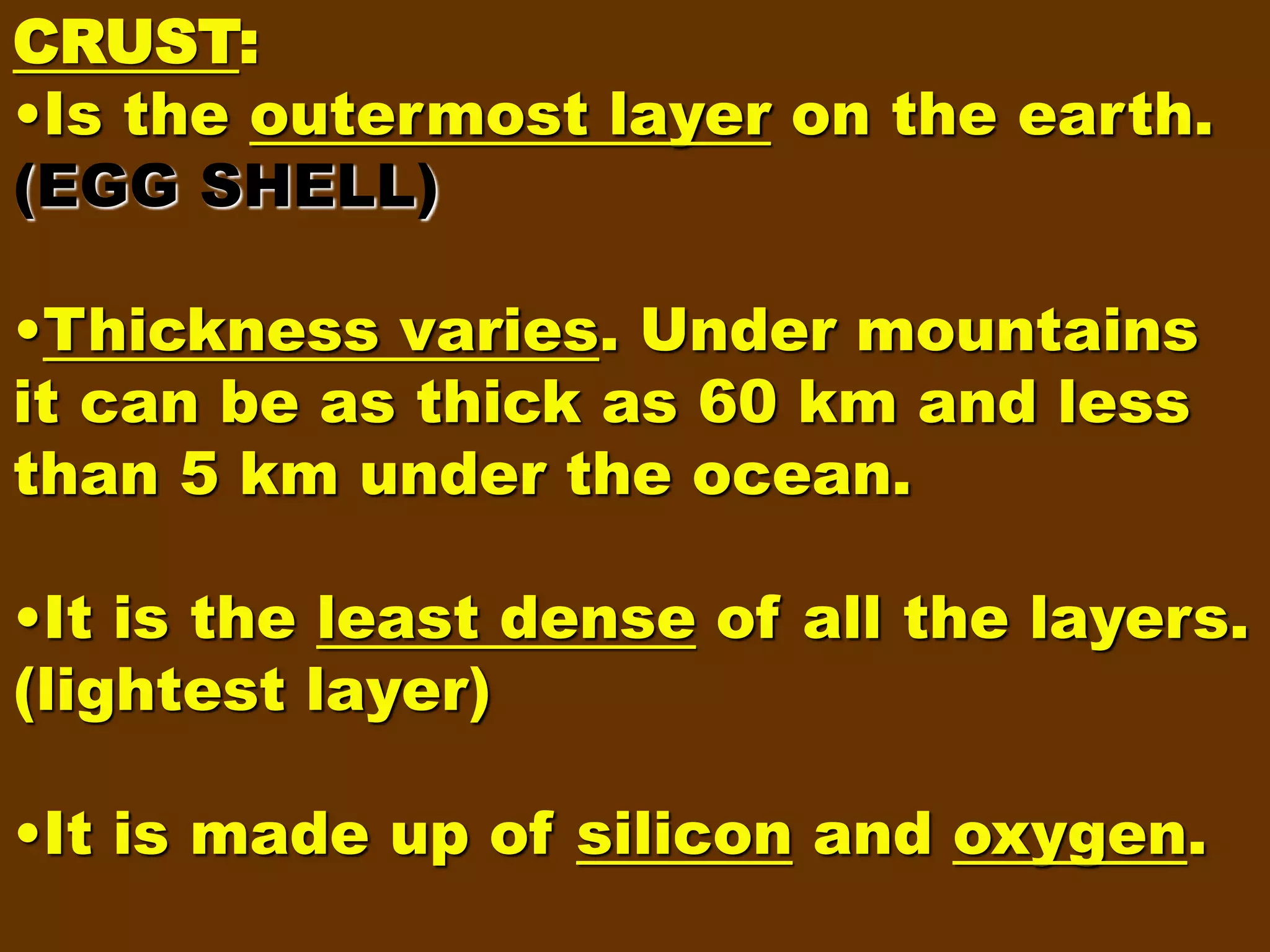 EARTH'S LAYER | PPTX