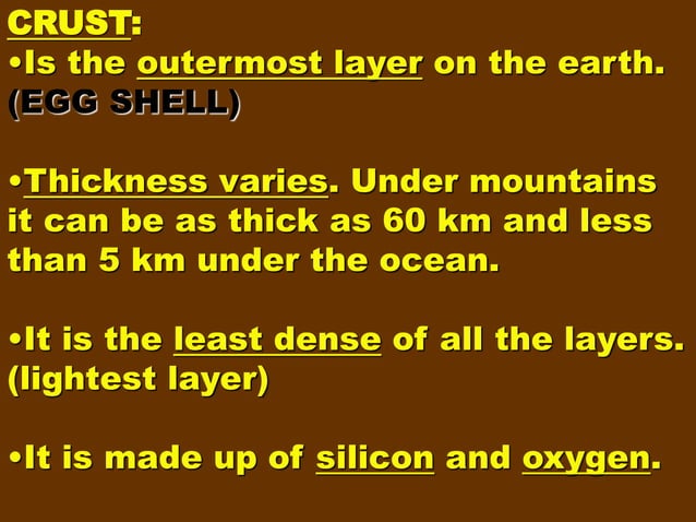EARTH'S LAYER | PPTX | Geography | Science