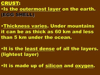 EARTH'S LAYER | PPT