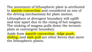 Earth's mechanism (plate tectonics and seafloor spreading).pptx