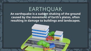 Earth's Natural Disaster Education Presentation in Teal and Gray 3D ...