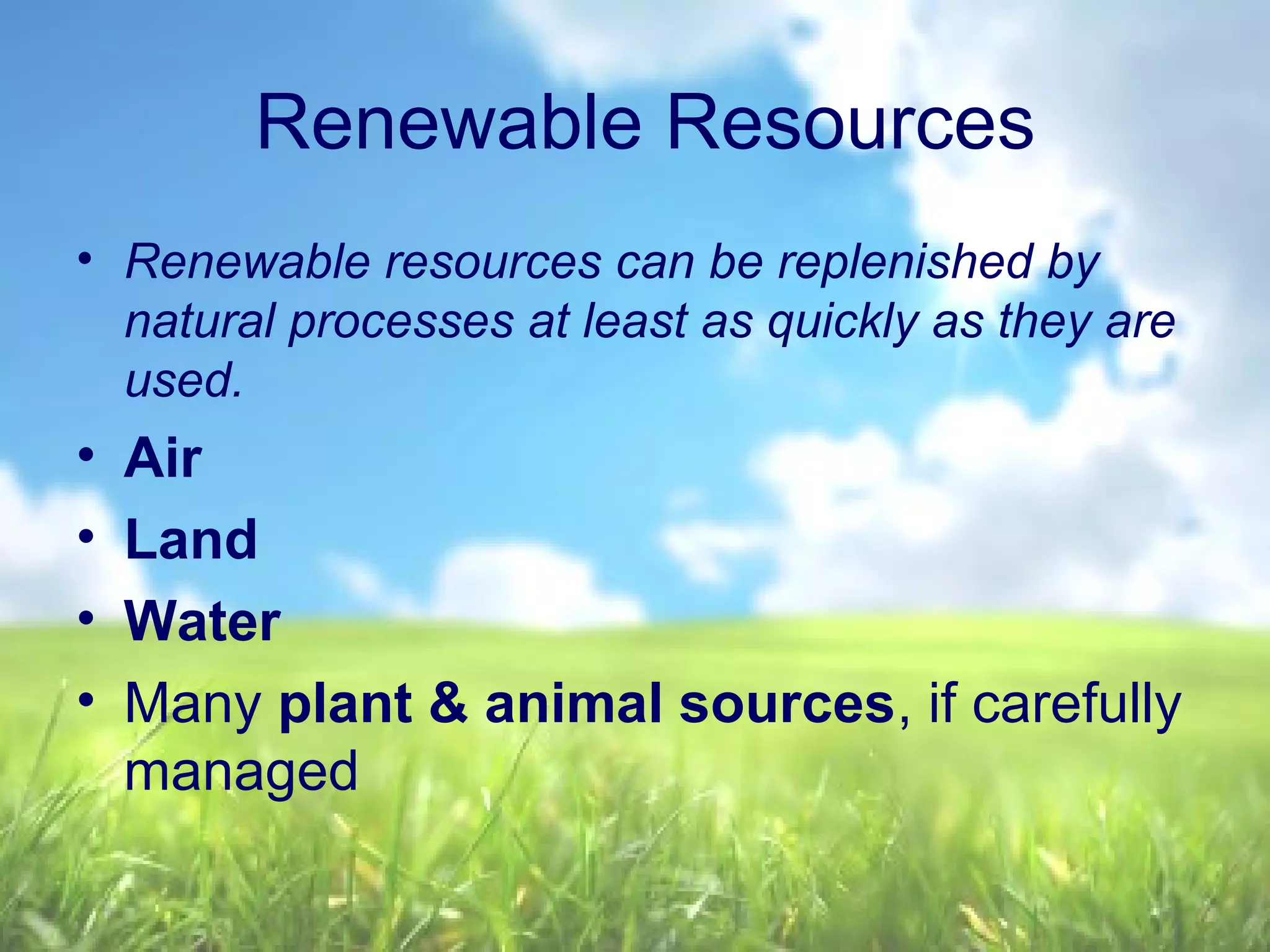 Earth's Natural Resources | PPT