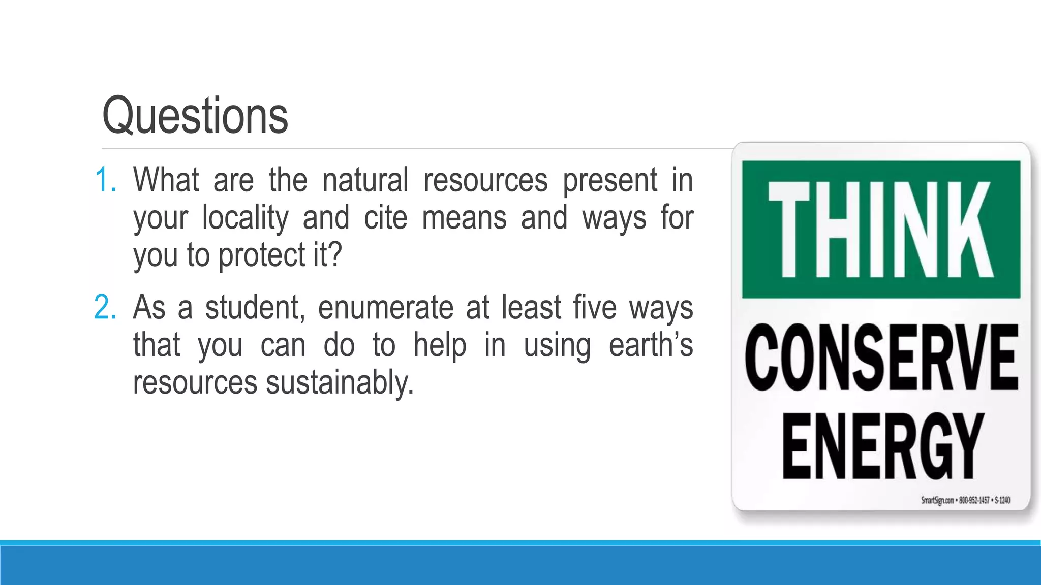 Earth's resources | PPTX
