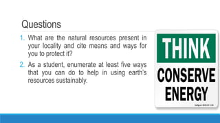 Earth's resources | PPTX