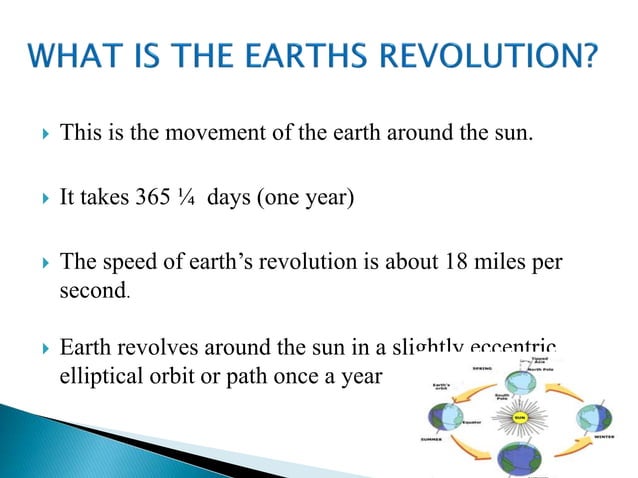 rotation and revolution | PPT