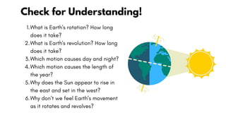 Exploring Earth's Rotation and Revolution | PDF