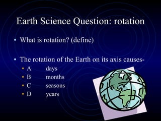 Earth's rotation powerpoint | PPT