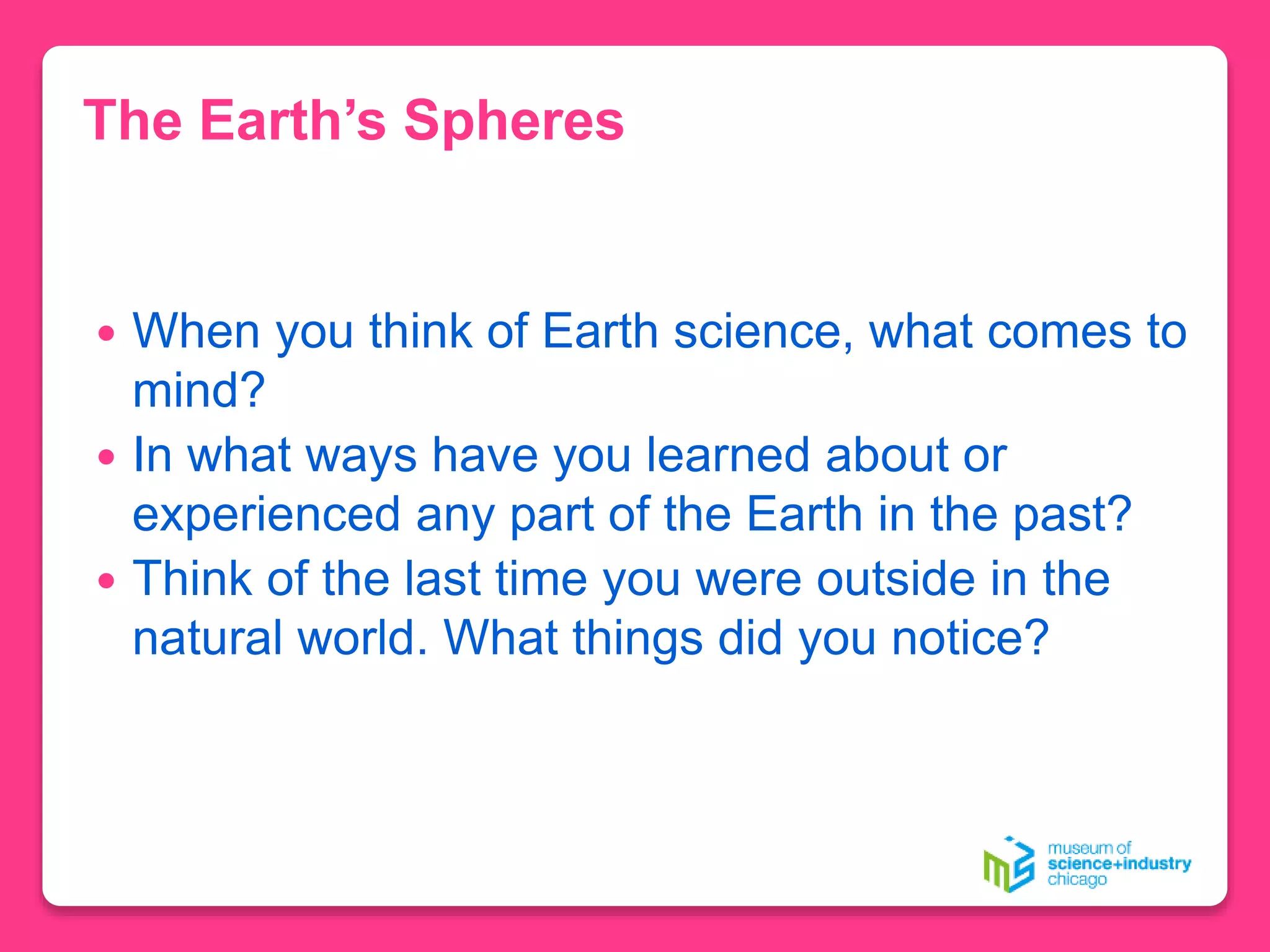 Earth's spheres | PPTX