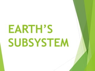 Earth's subsystems | PPT