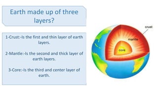 Earth's surface.ppt Layers of earth. Landforms | PDF | Geology | Science