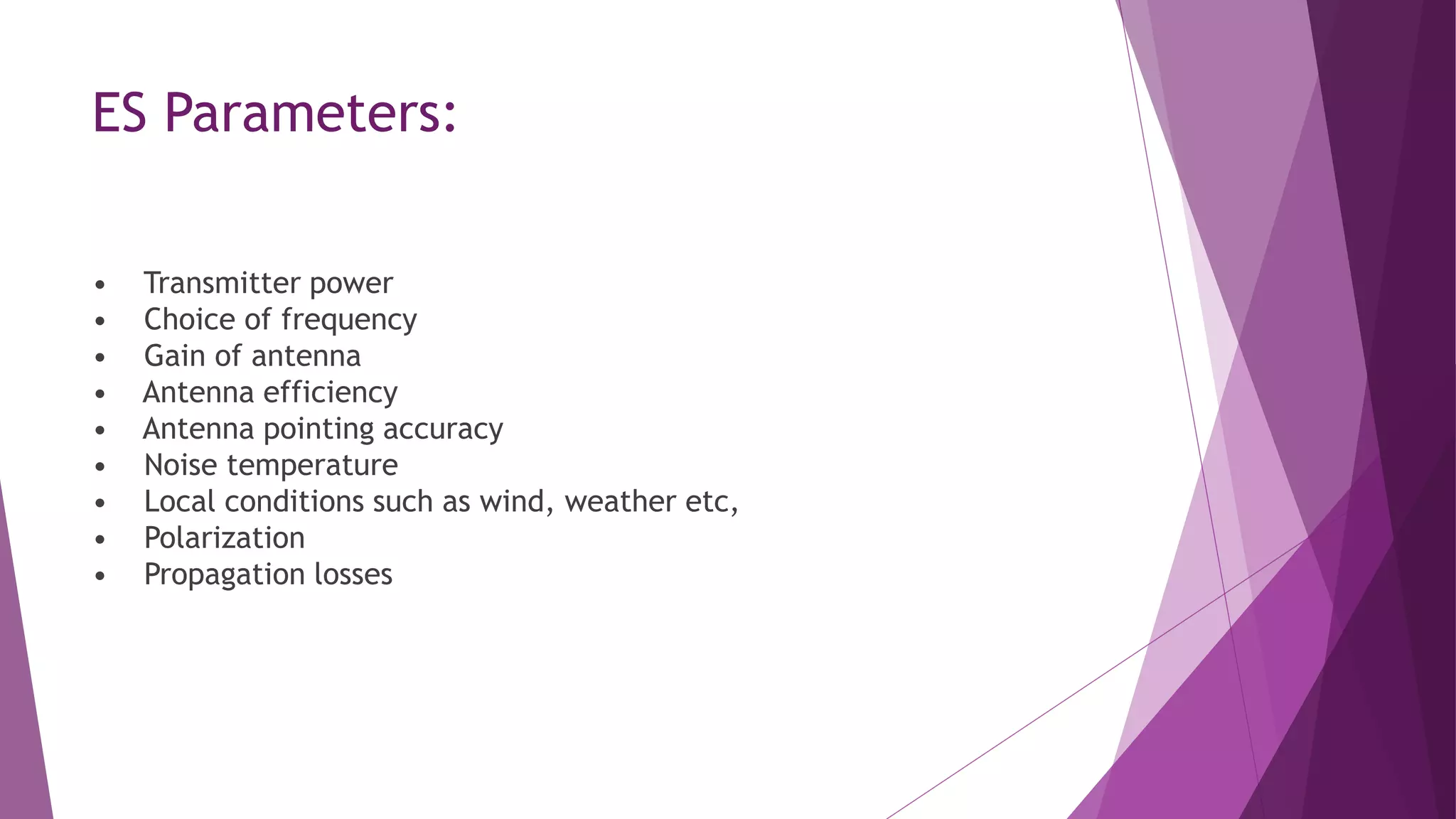 Earth Station Parameters Pptx Computer Networking Computing