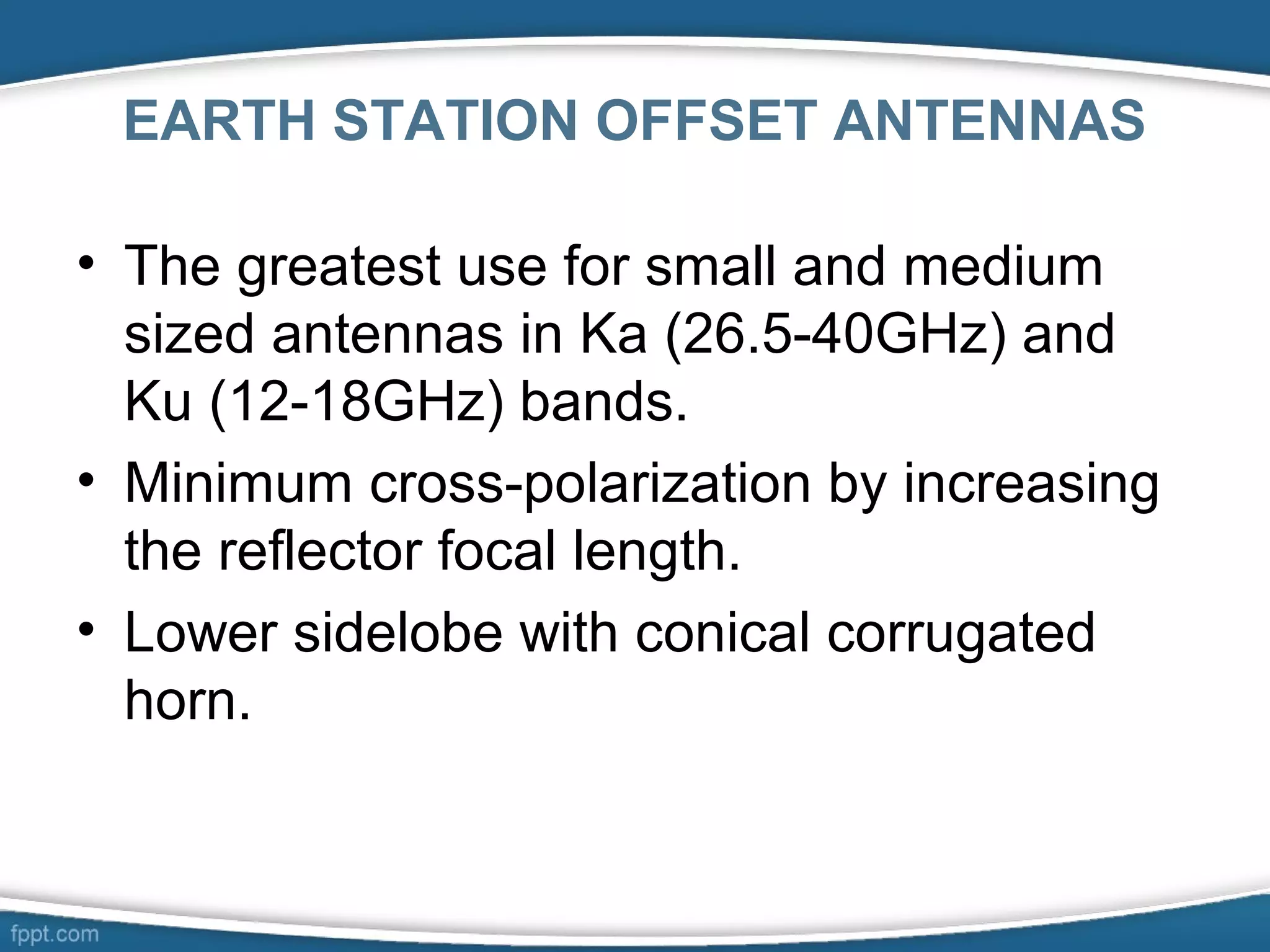 Earth Station and Satellite Antennas | PPT