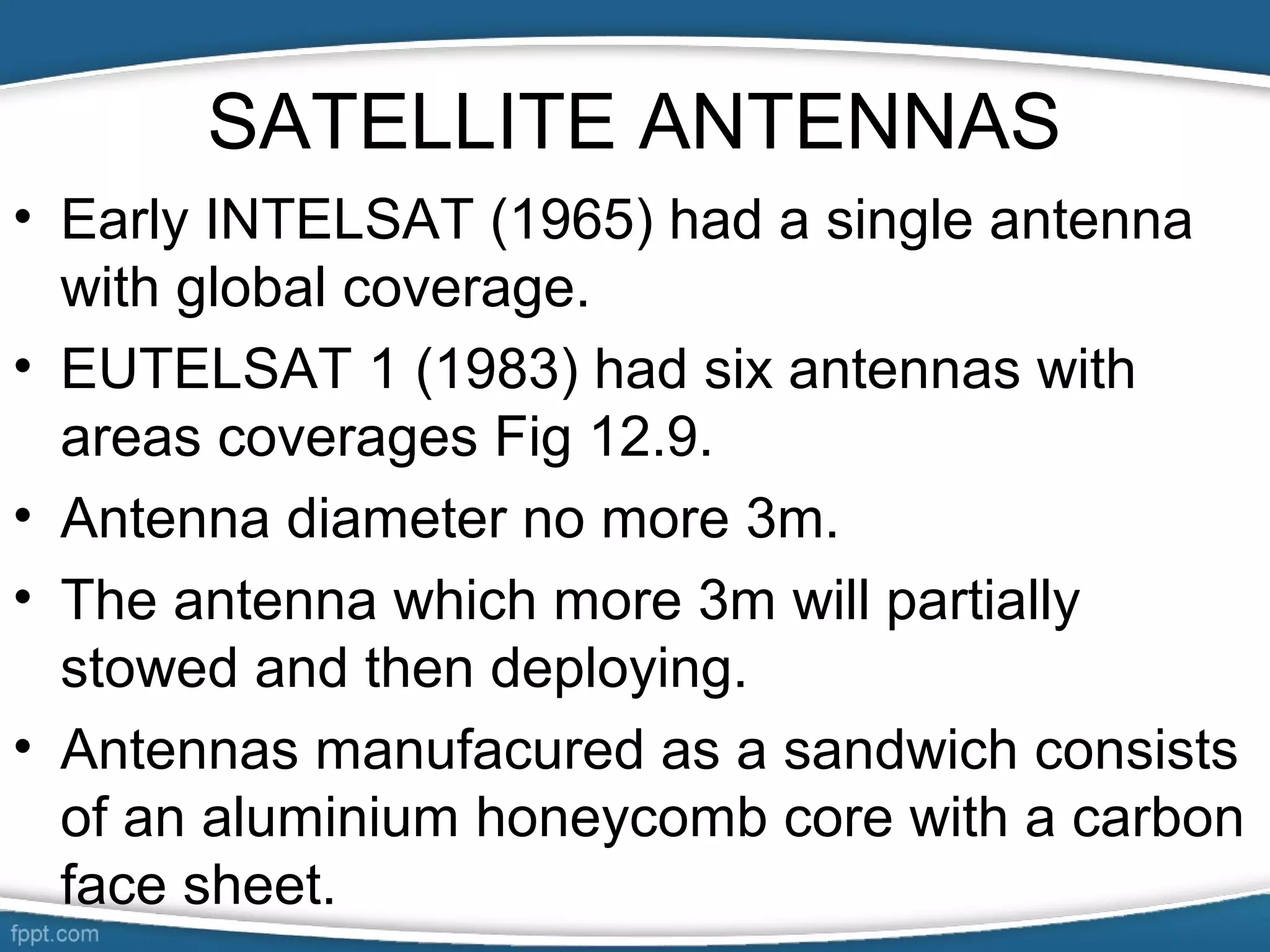 Earth Station and Satellite Antennas | PPT