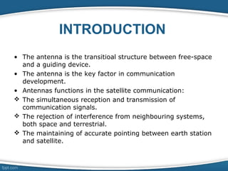 Earth Station and Satellite Antennas | PPT