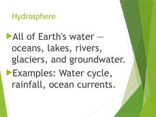 The Four Earth Subsystems- Matter and Energy | PPTX