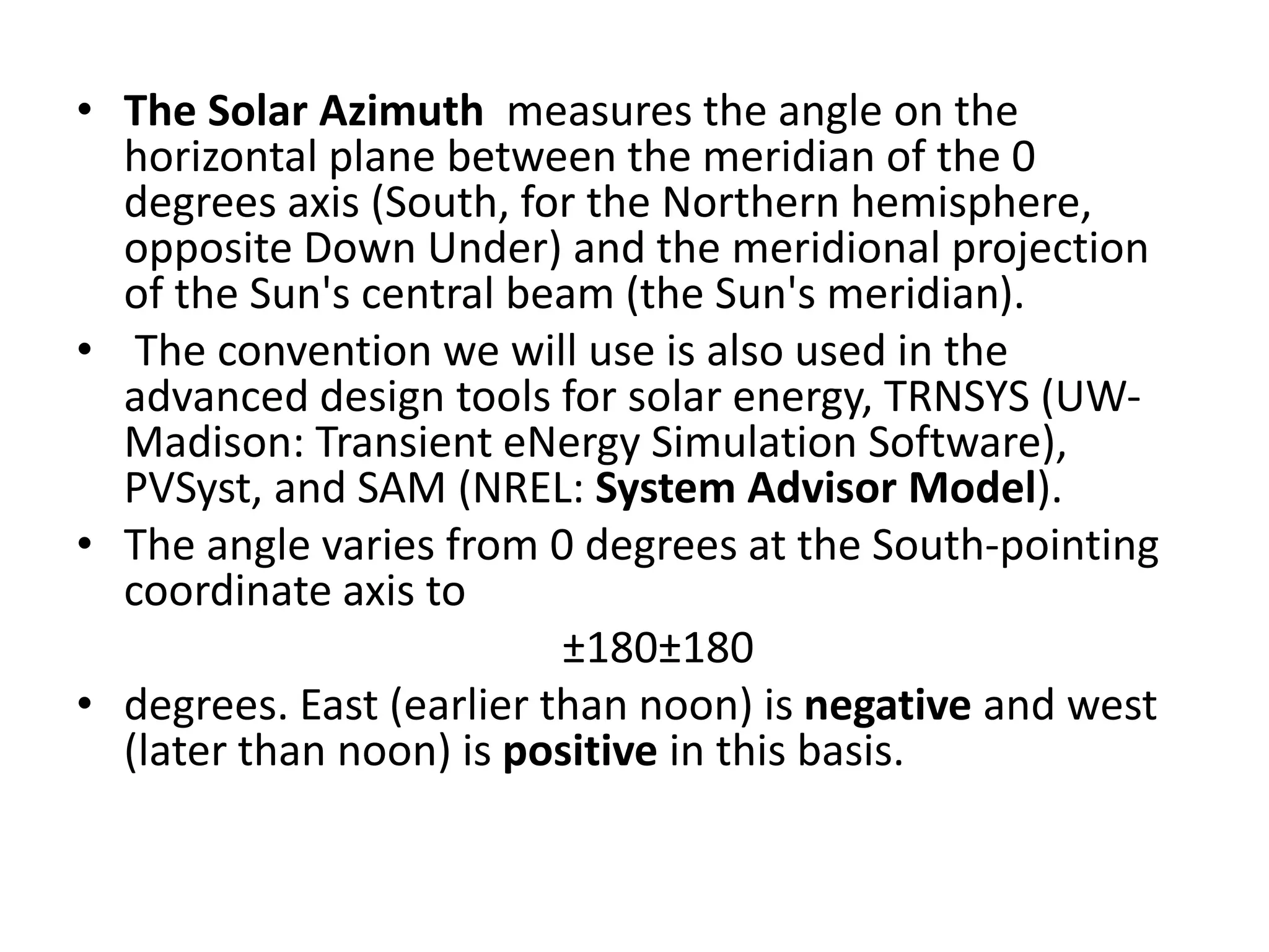 Earth sun angle &observer sun angle | PPTX