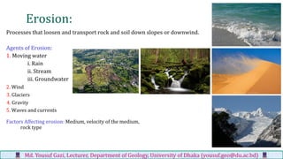 Earth surface processes md. yousuf gazi | PDF