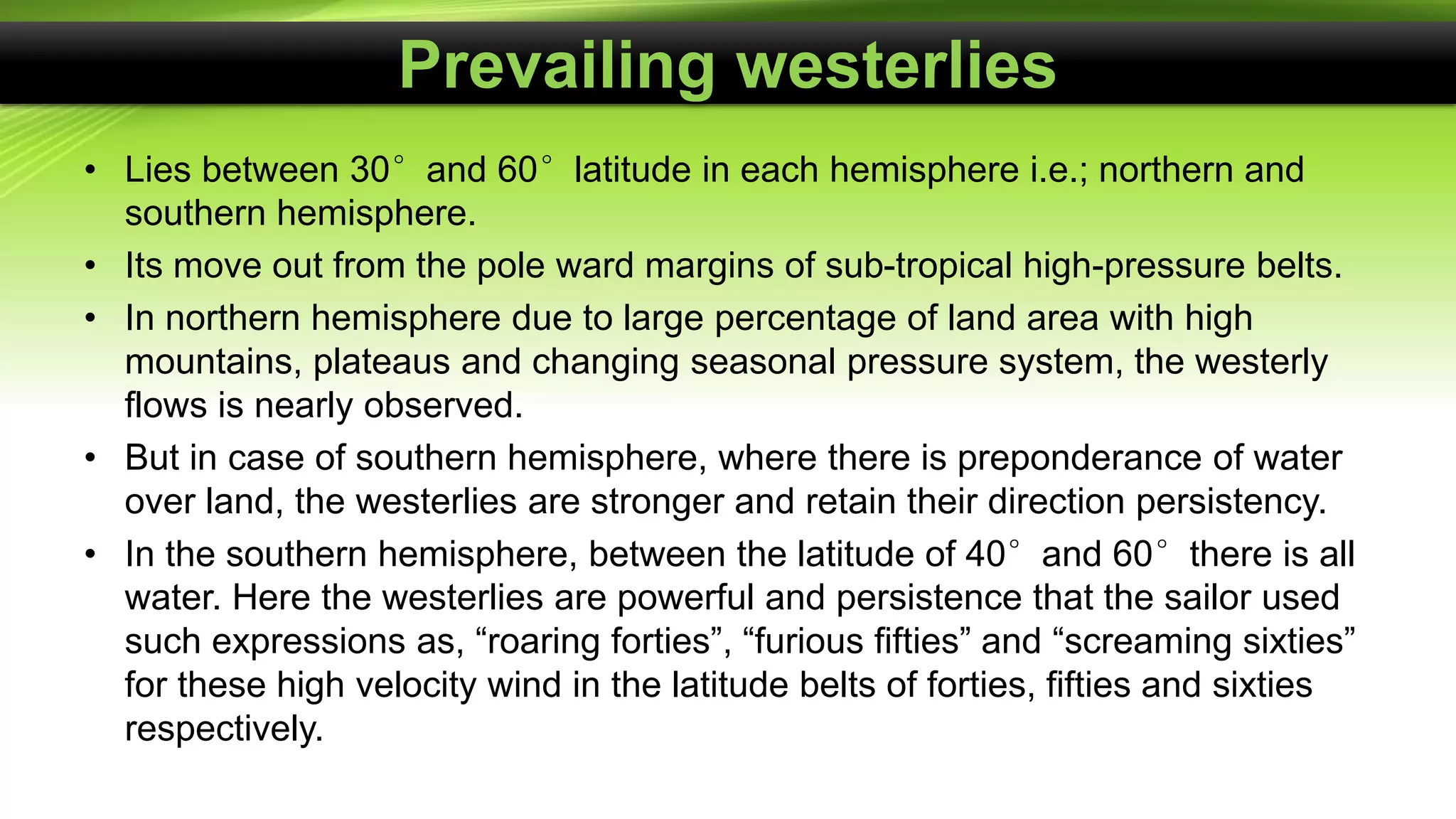 Earth surface wind system ppt. | PPTX