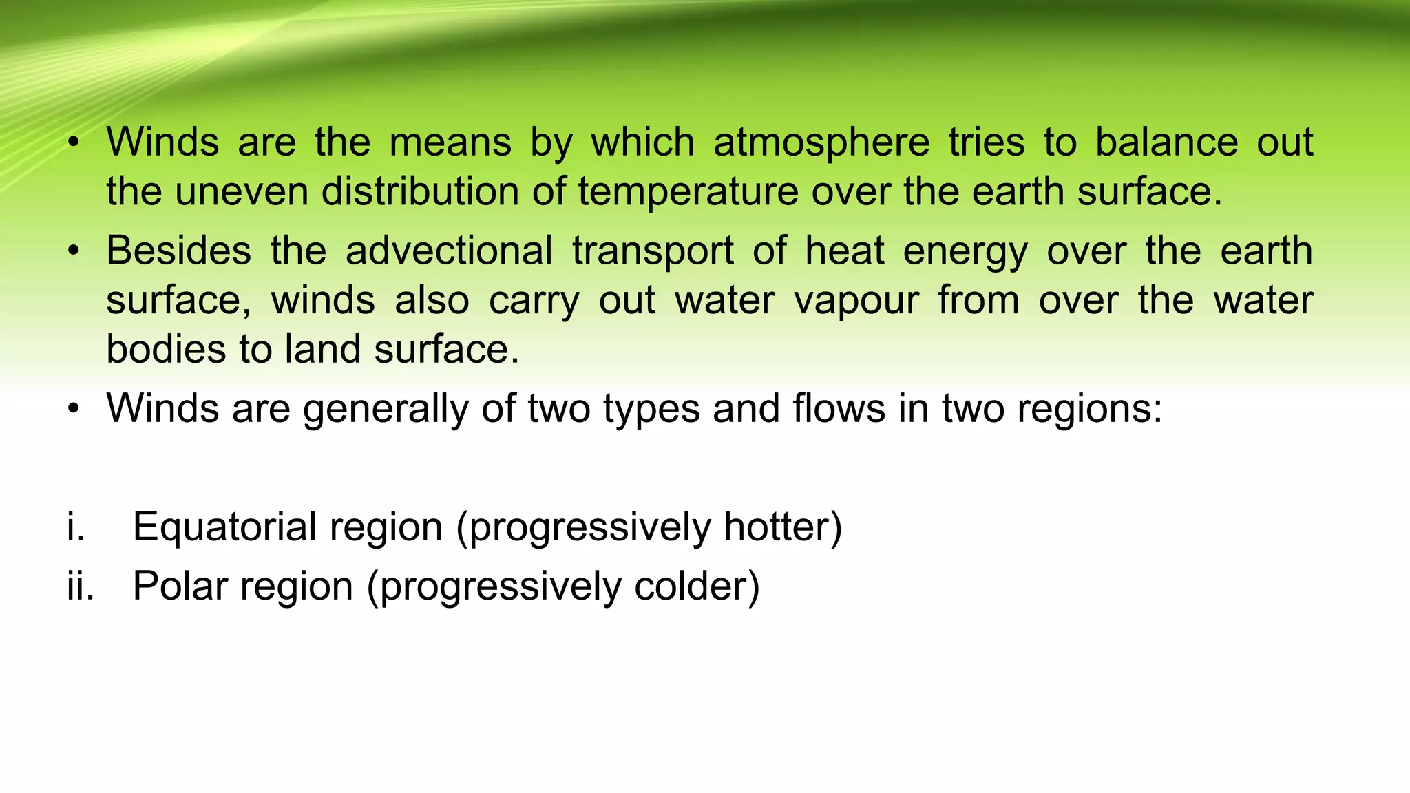 Earth surface wind system ppt. | PPTX