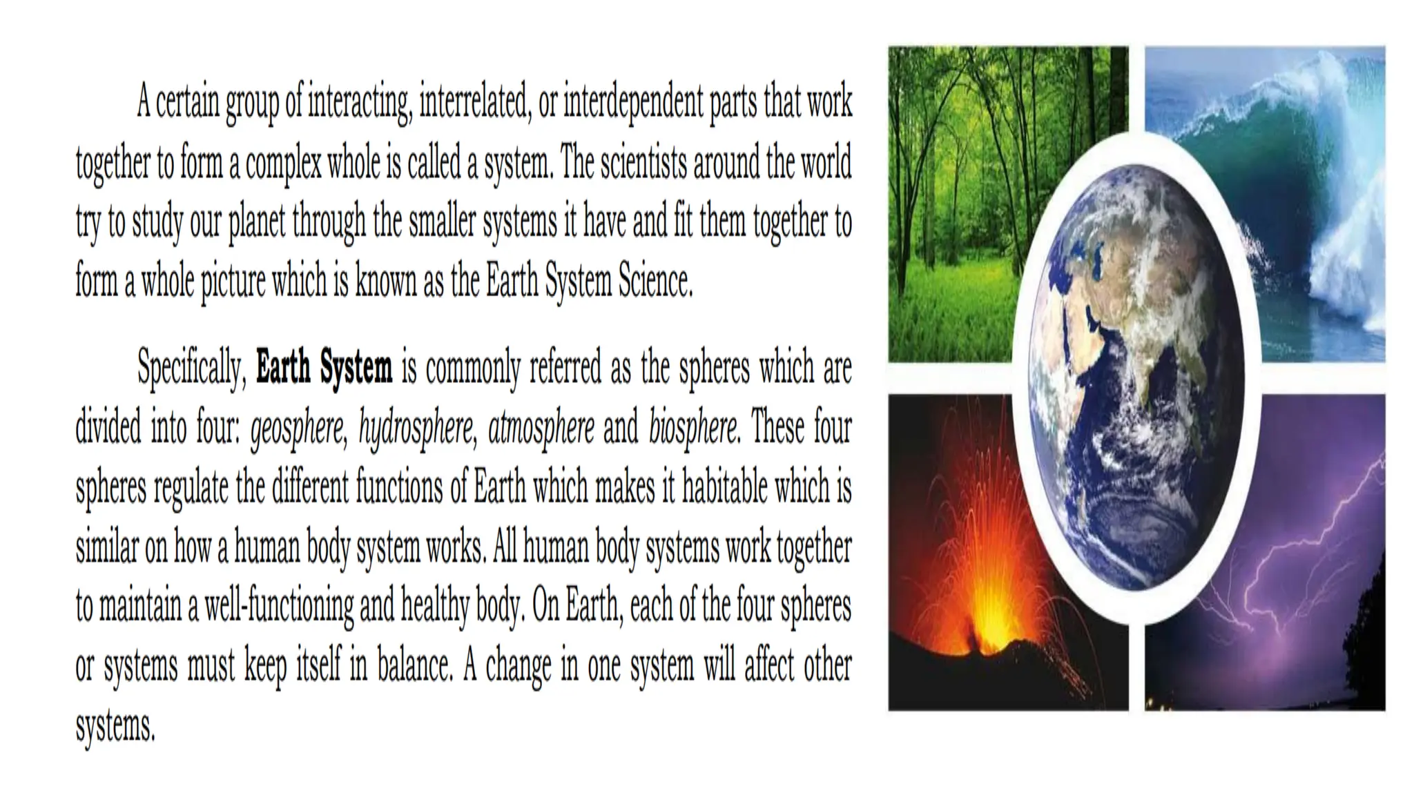 EARTH SYSTEMS AND WRITE UP ASSESSMENT POWERPOINT | PDF | Geography ...