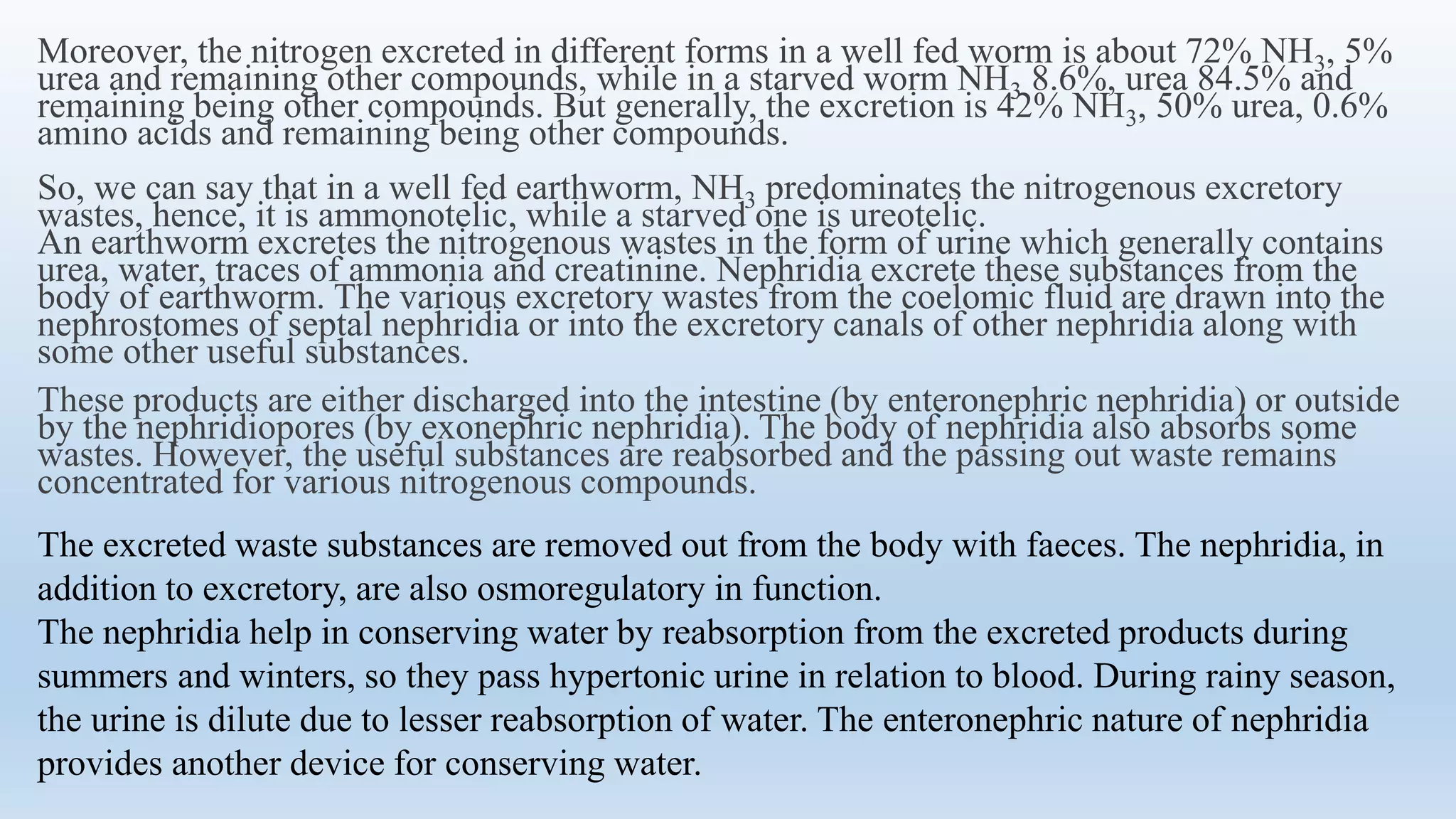 Earthwarm excretory systeam | PPTX
