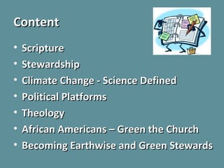 Earthwise Stewardship: Climate Change and the Church | PPT