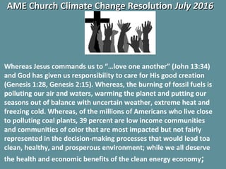 Earthwise Stewardship: Climate Change and the Church | PPT