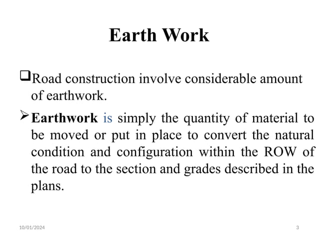 earthwork and drainage.pptx rdrstrtrdfret | PPT