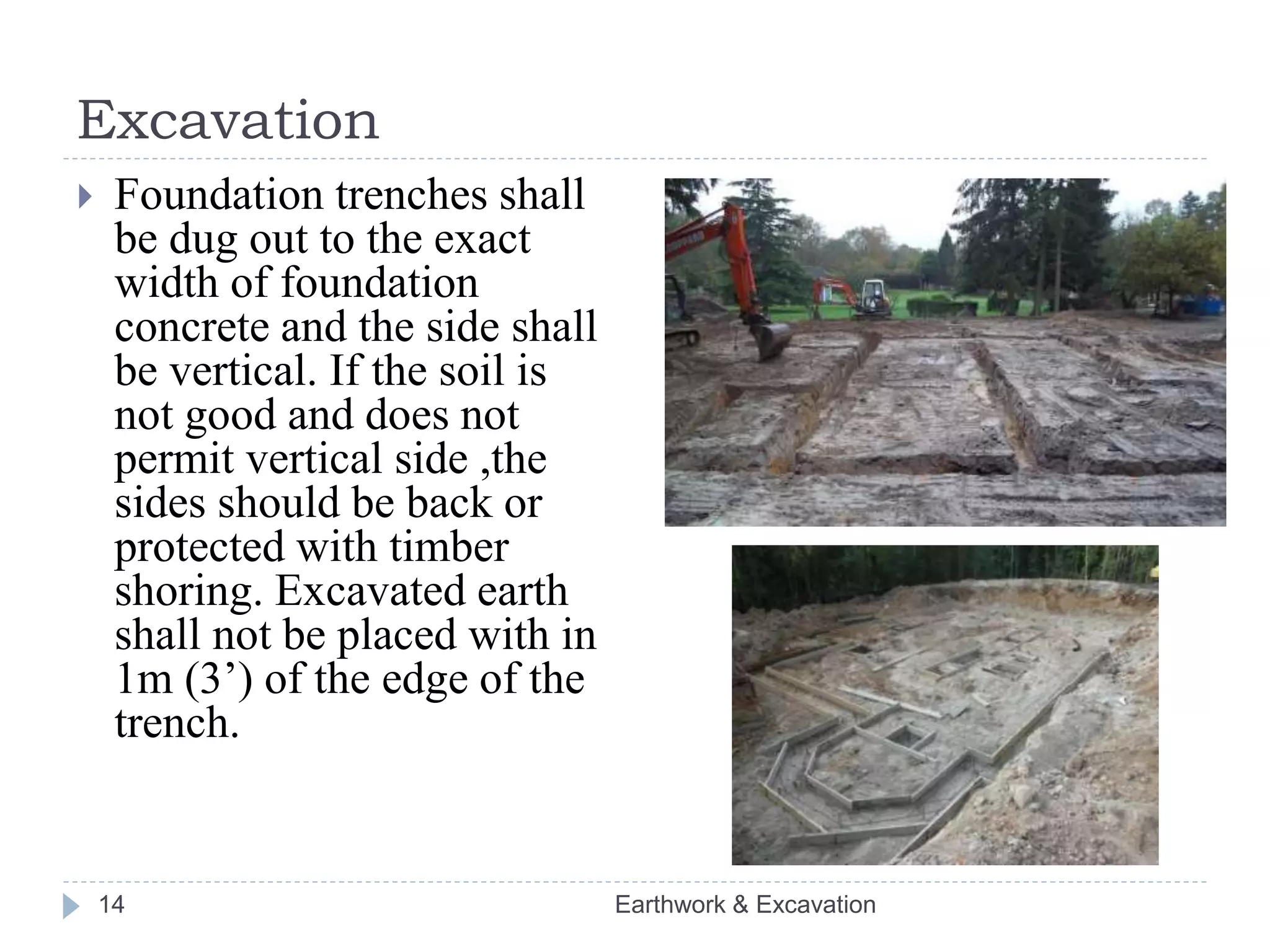Earthwork and excavation | PPTX