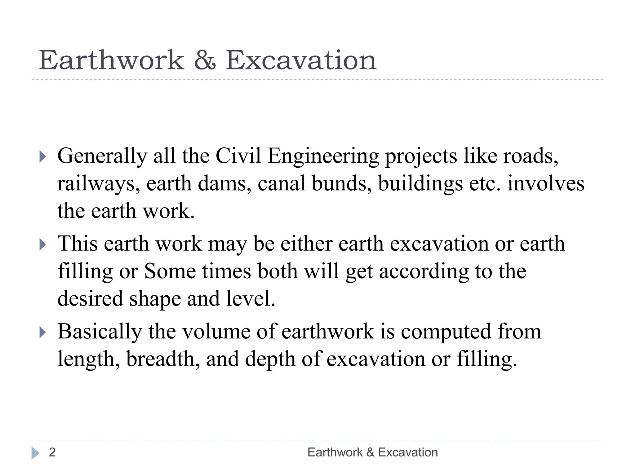 Earthwork and excavation | PPTX