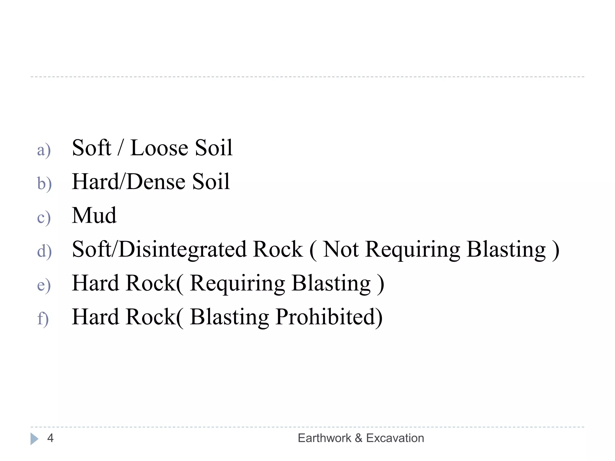 Earthwork and excavation | PPTX