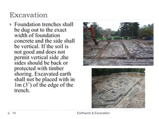 Earthwork and excavation | PPTX