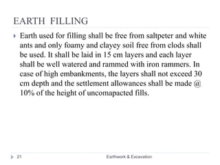 Earthwork and excavation | PPTX