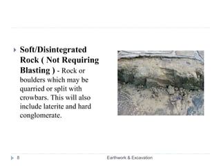 Earthwork and excavation | PPTX