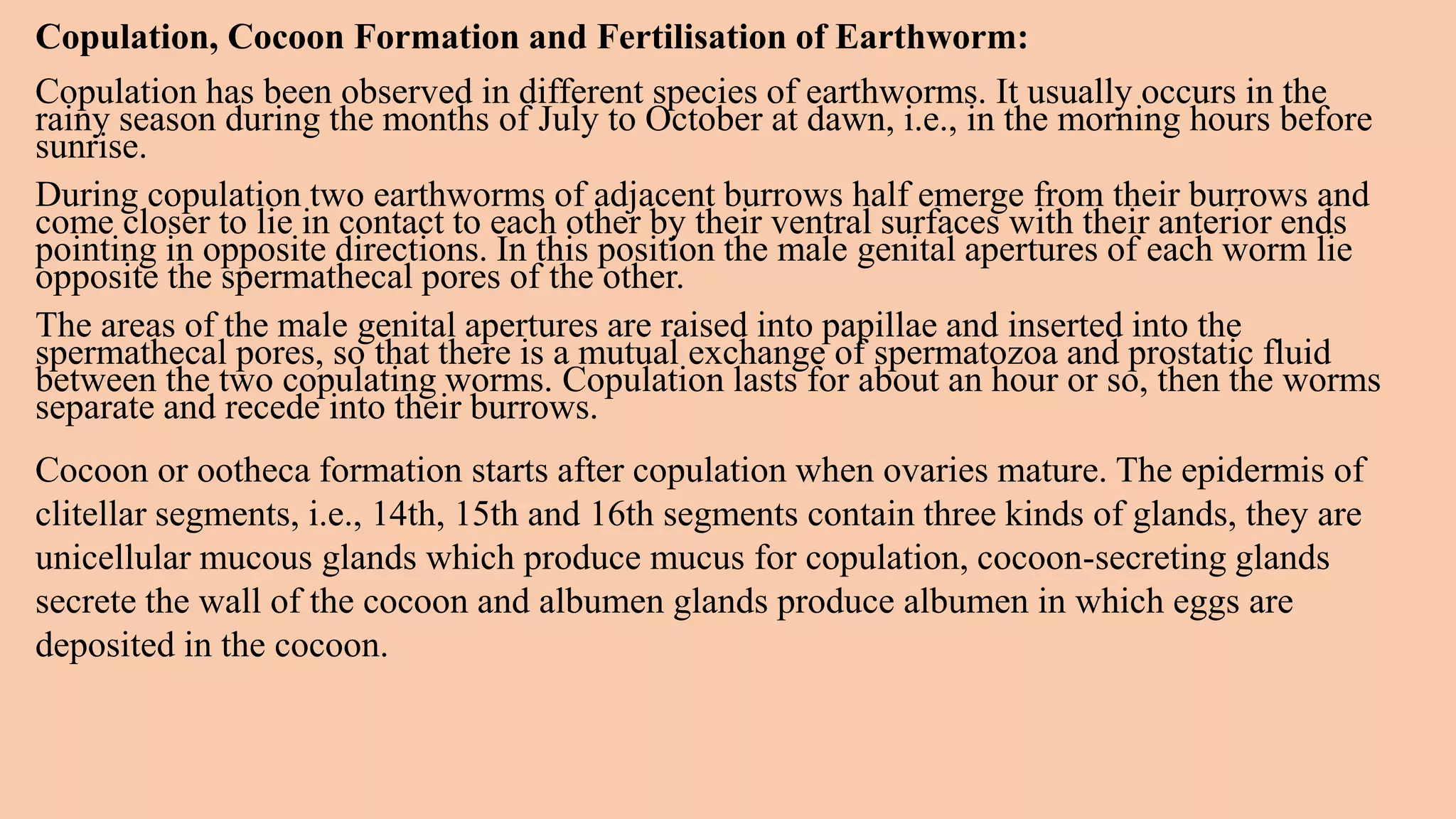 Earthworm reproduction | PPTX