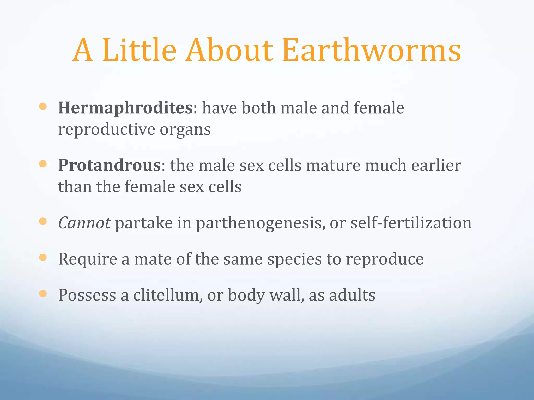 Earthworm Reproduction | PPTX