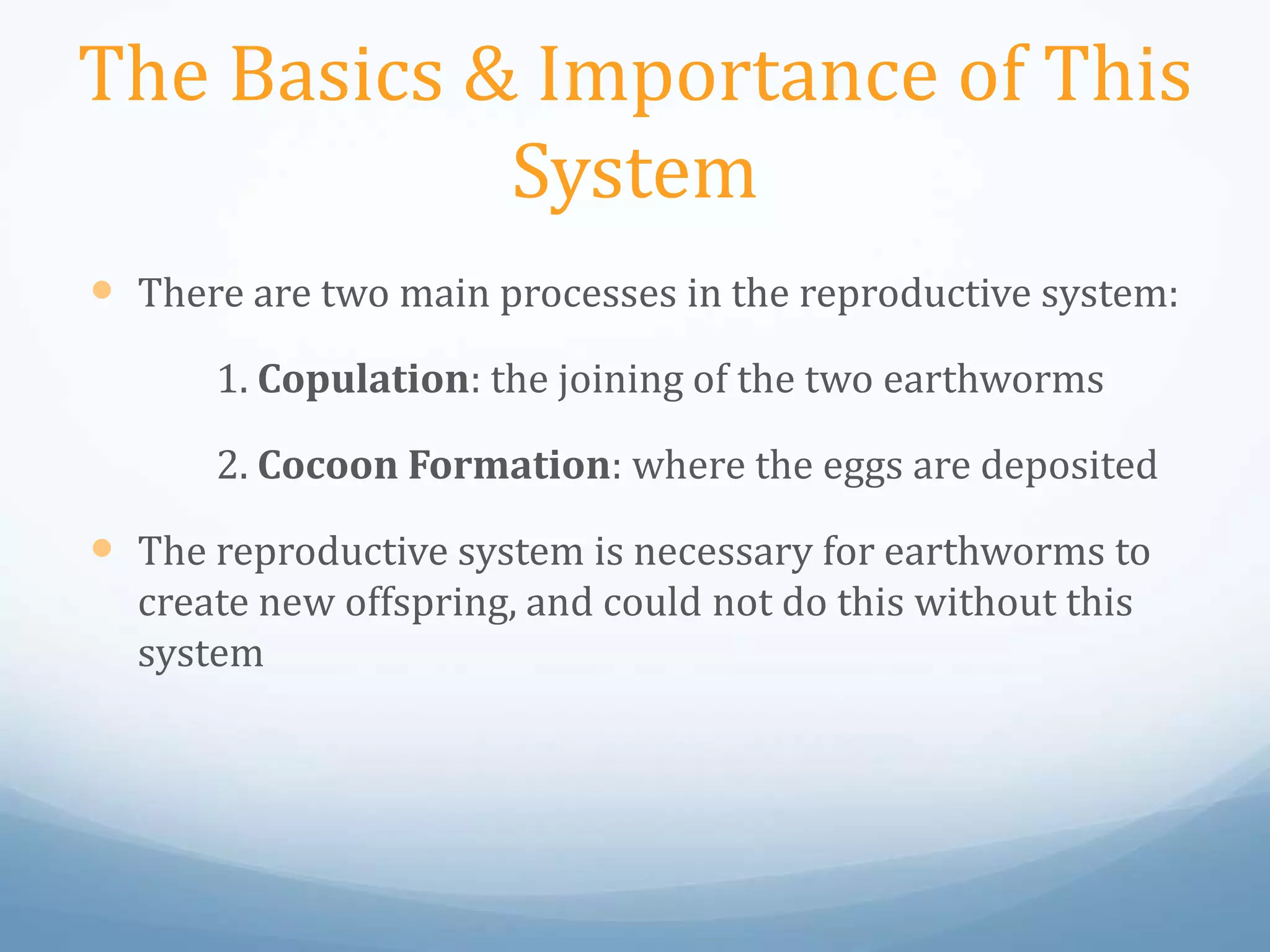 Earthworm Reproduction | PPTX