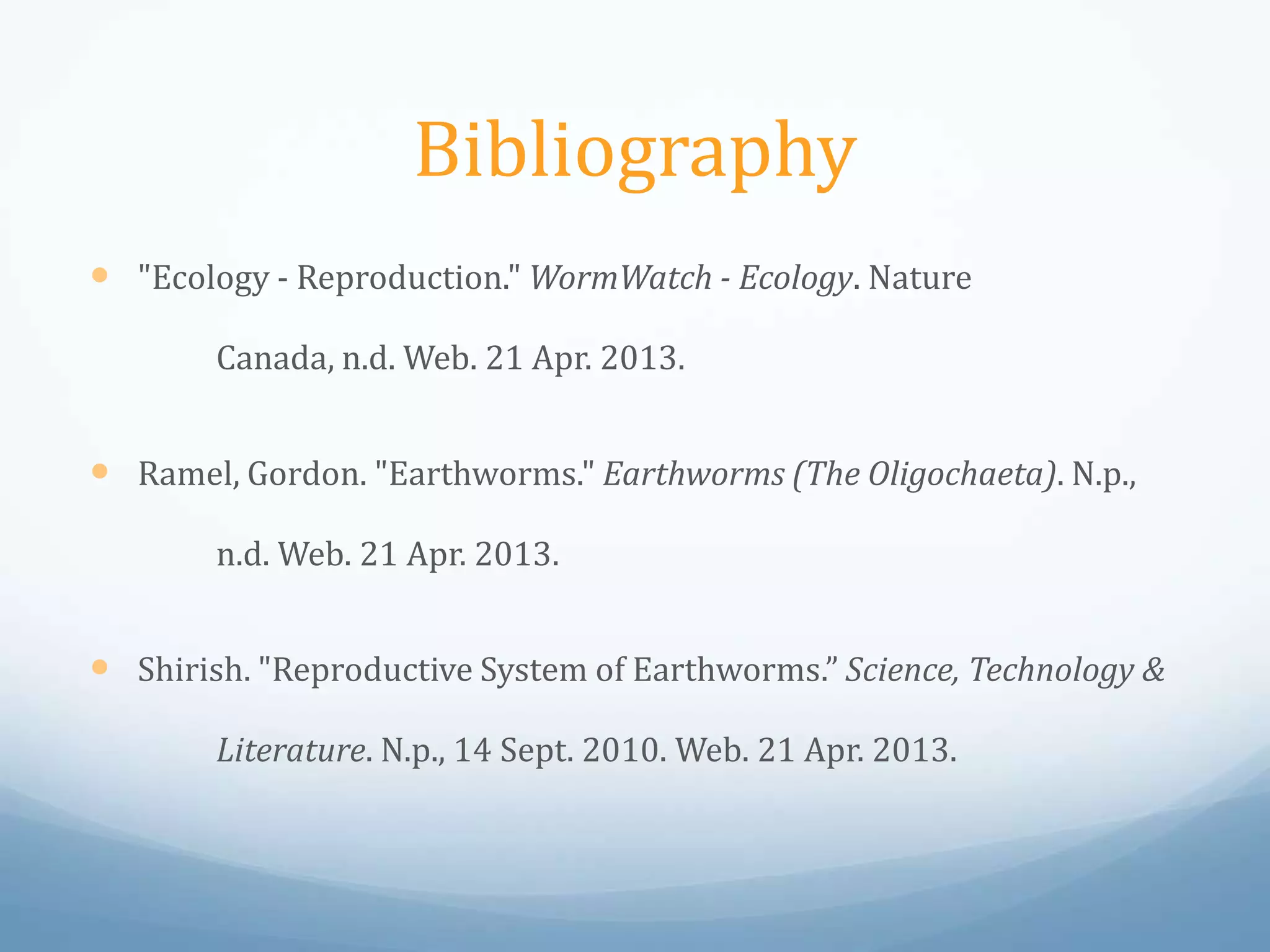 Earthworm Reproduction | PPTX